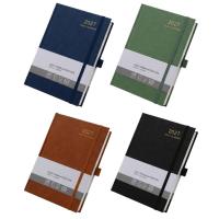 China A5 PU Leather Daily Weekly Monthly Planners Hardcover 2027 Calendar & Schedule Notebook for sale