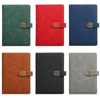 China Custom A5 PU Leather Business Office Notebook Set, Retro Magnetic Closure Hardcover Journal for sale