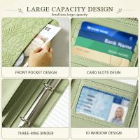China Custom Leather Folder 3-Ring Binder A4 Multi-functional Zipper Portfolio Manager Folder for sale