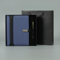 China Custom New A5 PU Leather Power Bank Notebook Set, Multi-Functional Charging Journal, Business Corporate Gift Wholesale for sale