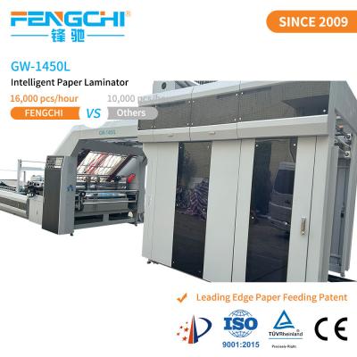 China Mechanical Driven Corrugated Carton Box High Speed Paper Mounting Flute Laminating Machine for sale