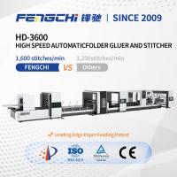 China High Speed Automatic Folder Gluer Stitcher For 3 Ply 5 Ply Mono Cardboard for sale