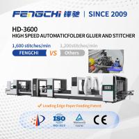 China High Speed Automatic Folder Gluer Stitcher For 3 Ply 5 Ply Mono Cardboard for sale