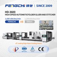 China High Speed Automatic Folder Gluer Stitcher For 3 Ply 5 Ply Mono Cardboard for sale