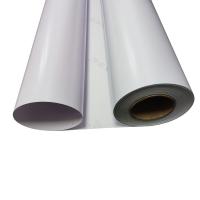 China Waterproof Self Adhesive Gloss Vinyl Black Permanent 120G Inkjet Film Roll for sale