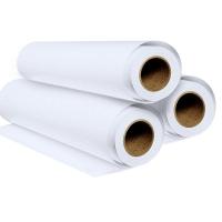 China Hight White Glossy Polyester Inkjet Canvas Roll 220gsm 44 InchX30m Roll Length Tear-Proof For Banner Printing for sale