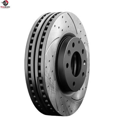 China Brake Disc supplier Wholesale drilled and slotted front Brake Disc For Audi Noiseless Resolve Brake Shaking Good Heat Dissipation Auto Parts Car Brake Discs Automotive BRAKE ROTOR for sale