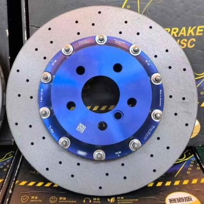 China Quality Products WishBrake Auto Carbon Ceramic Material Brake Disc 380mm/370mm/Oem Rotor For Audi R8 Tesla Model 3 Model S PlaidBbmw M3 G80 for sale