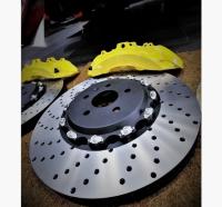 China Hot Sale High-Performance 2-piece Brake Rotor 1664230512 for Mercedes-Benz GL Curved Slotted Brake Disc OE#95535140240 Curved Groove Brake Rotor For PORSCHE VW Sport Performance Vehicle for sale
