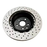 China Front Drilled And Slotted Floating Brake Discs Upgrade For Benz W205 C63/S Amg Nissan Gt-R35 Excellent Performance Floating Brake Rotor Floating Disc For Audi Q7 VW Toureg Porsche Cayenne for sale
