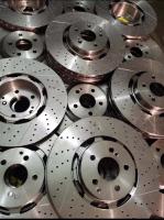 China High Friction Brake Rotor OE#4G8615601 High Friction Strong Brake Front 365*34 Rear 330*22mm Low Neck Custom Wavy Drilled Brake Disc Rotors For Audi RS4 B8 2012-2015 2-Piece Floating Brake Discs for sale