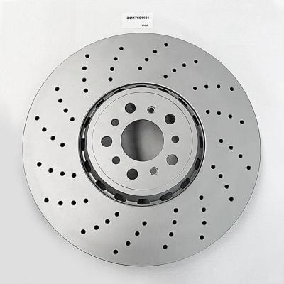 China Mazda 323 Brake Disc Parts 415x40 380x28mm Drilled Brake Disc Rotors For Porsche Cayenne 9YA Panamera 971 2P Floating Replacement OE 9Y0615301AC 9Y0615601D for sale