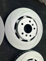 China Mazda 323 Brake Disc Parts 415x40 380x28mm Drilled Brake Disc Rotors For Porsche Cayenne 9YA Panamera 971 2P Floating Replacement OE 9Y0615301AC 9Y0615601D for sale