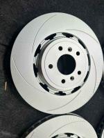 China Mazda 323 Brake Disc Parts 415x40 380x28mm Drilled Brake Disc Rotors For Porsche Cayenne 9YA Panamera 971 2P Floating Replacement OE 9Y0615301AC 9Y0615601D for sale