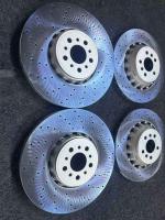 China Auto Parts 374mm 2 Pieces OEM Front Brake Disc For Audi Q7 Brake Rotor 2-Piece Floating Brake Disc Auto Brake System Break Disc For AUDi for sale