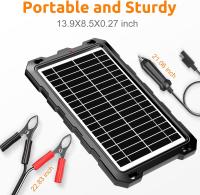 China 10W 12V Solar Battery Trickle Charger Powered Battery Maintainer Marine for sale