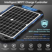 China 12W 12V Solar Panel Trickle Charger Solar Powered Battery Maintainer MPPT for sale