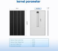 China Monocrystalline PV Rigid Solar Panel Cell 12V 180W Compact for sale