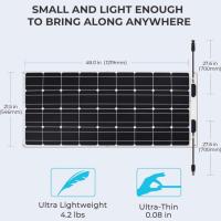 China Marine RV Thin 100w Flexible Solar Panel Cell IP68 Waterproof ODM for sale
