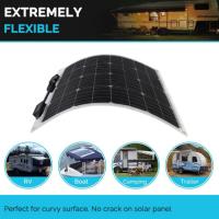 China Semi-flexible Monocrystalline Flexible Solar Panel 12 Volt For Marine RV motorhome 4wd for sale