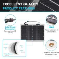 China Semi-flexible Monocrystalline Flexible Solar Panel 12 Volt For Marine RV motorhome 4wd for sale