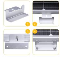 China 16 Units Campervans Solar Panel Accessories Mounting Bracket Kits For Tile Roof for sale