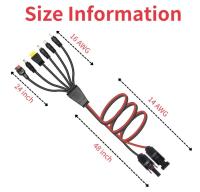 China Y Splitter Solar Panel Accessories Extension Cable With Female And Male Connectors for sale