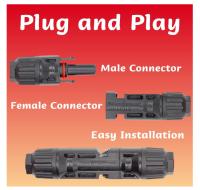 China Y Splitter Solar Panel Accessories Extension Cable With Female And Male Connectors for sale