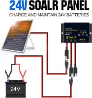 China 30 Watt 24V Solar Panel Kit Trickle Charger Maintainer Controller for sale