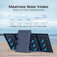 China 220 Watt Portable Solar Panel Foldable Bifacial Monocrystalline For Outdoor for sale