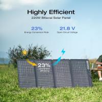 China 220 Watt Portable Solar Panel Foldable Bifacial Monocrystalline For Outdoor for sale