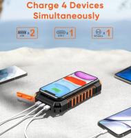 China 26800mAh Powered Portable Solar Charger For Galaxy Phone Tablet for sale