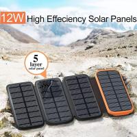 China OEM 12V Portable Solar Panel Solar Powerbank Charger 27000mAh for sale