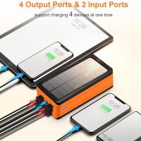 China Wireless Portable Solar Battery Bank Phone Charger 50000mAh Power for sale