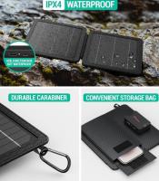 China 10W Portable Solar Charger  Bank For Camping 5V 2A Waterproof IPX4 for sale