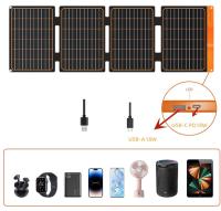 China Foldable USB Portable Solar Charger Monocrystalline Photovoltaic Module 18W for sale