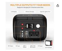 China 228Wh Solar Lithium Battery 300W Portable Power Station With Led Light for sale