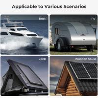 China Black ETFE 100 Watt  Flexible Monocrystalline Solar Panel Solar Cell for yacht ,campers,RV,4WD for sale