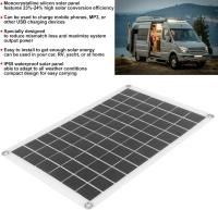 China Lightweight Portable Solar Panel Monocrystalline Cell 100W 12/24V USB Output for sale