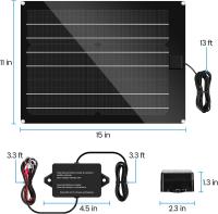 China Trickle Solar Car Battery Maintainer Charger For RV 15W 12V for sale