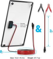 China 10W 12V Magnetic Solar Battery Charger Trickle Maintainer Waterproof For Boat for sale