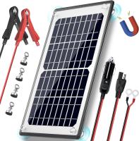 China 10W 12V Magnetic Solar Battery Charger Trickle Maintainer Waterproof For Boat for sale