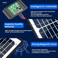 China 10W 12V Magnetic Solar Battery Charger Trickle Maintainer Waterproof For Boat for sale