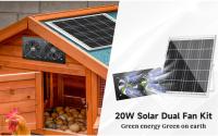China FTB20  Outdoor Solar Panel Kit Powered Exhaust Fan For Chicken Coop IP65 Waterproof for sale