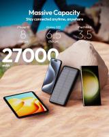 China USB C Portable Solar Charger 27000mAh For Cell Phone Tablet ODM for sale