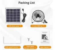 China FTB10 Solar Panel Exhaust Fan 6 inch Solar Powered Fan High Air-Flow 2000RPM 36dB for sale