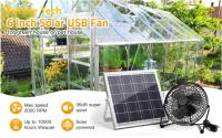 China FTB10 Solar Panel Exhaust Fan 6 inch Solar Powered Fan High Air-Flow 2000RPM 36dB for sale