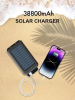 China 38800mAh Solar Power Usb Power Bank Waterproof For Outdoor Camping for sale