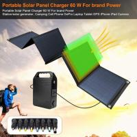 China High Efficiency Foldable Solar Panel 60W with 5V USB for Camping,Cell Phone for sale