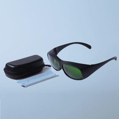 China Green Fiber Laser Safety Glasses 800-1700nm OD4+ for Diode Nd Yag Telecom for sale